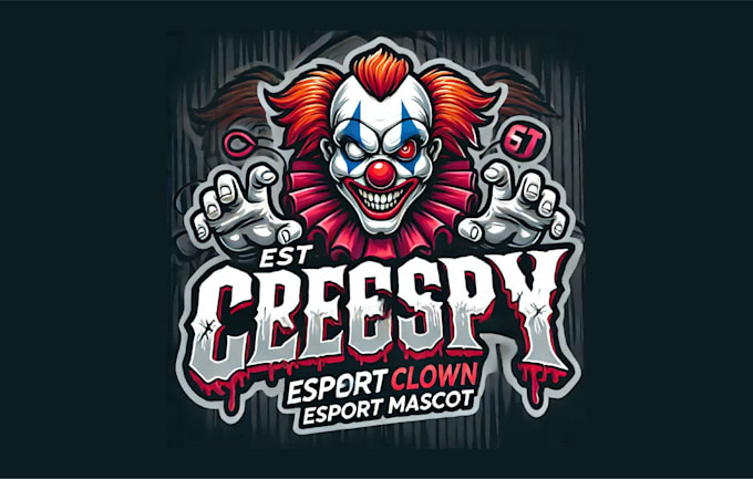 Do creepy clown cartoon, character mascot logo with free vector file by ...