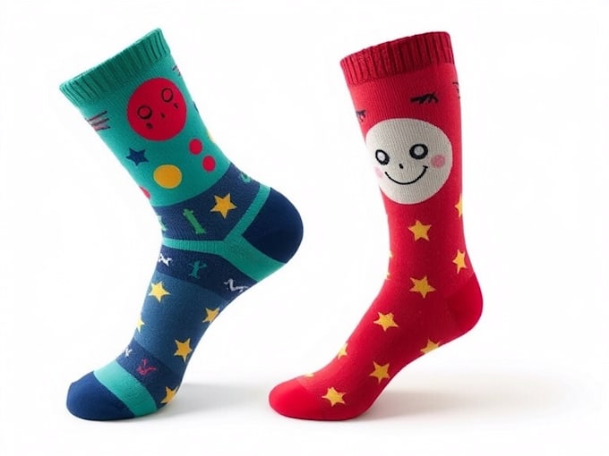 Design custom and unique socks design by Imindarilmo | Fiverr