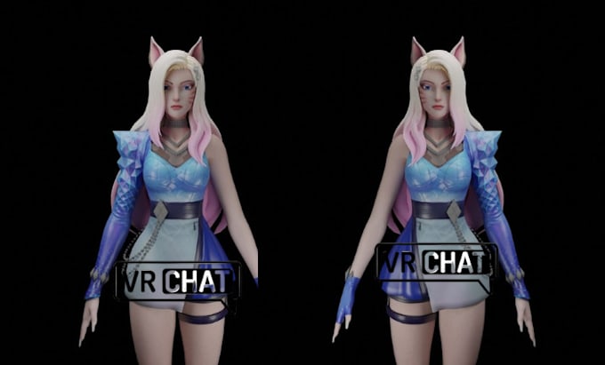 Create a 3d vrchat avatar vrc character furry nsfw 3d humanoid vrchat ...