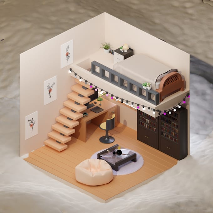 Create isometric 3d art by Wechselbalg | Fiverr