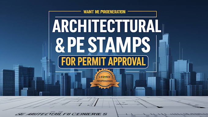 Do architectural stamp, pe stamp, structural stamp, of drawings for ...