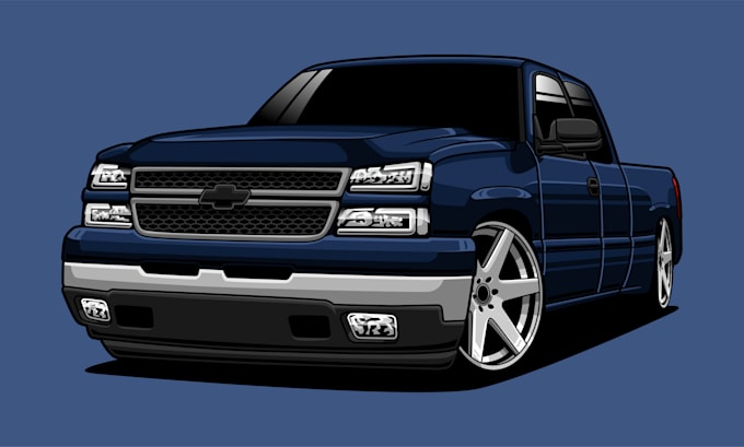 Design amazing vector cartoon car illustration by Dadhash | Fiverr