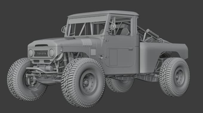 Sculpt detailed 3d car for printing,rc car model,zmodeler car design ...