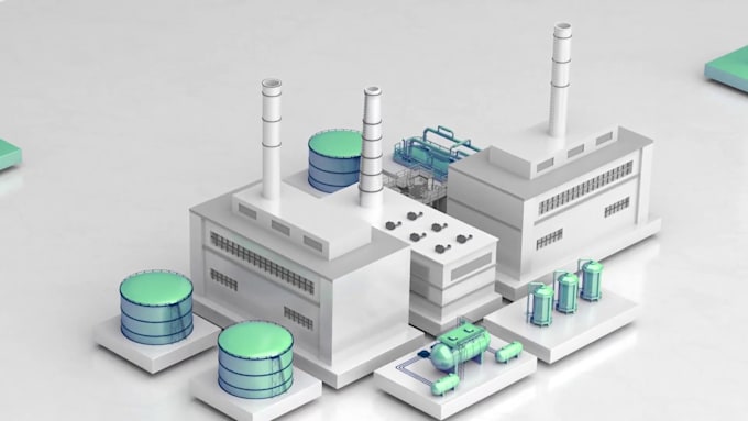 Create 3d industrial animation, 3d manufacturing animation, 3d factory ...