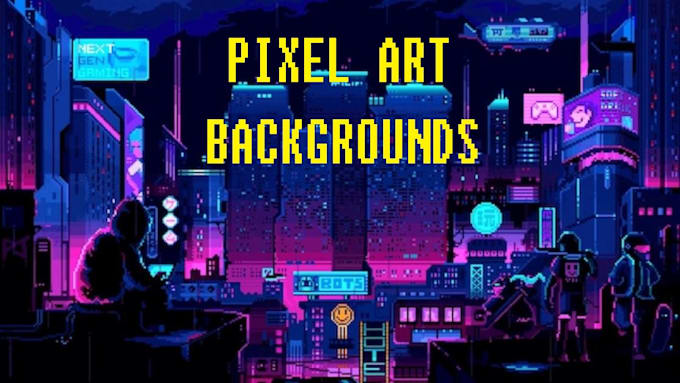 Make eyecatching pixel art game backgrounds, pixel art sprite and ...