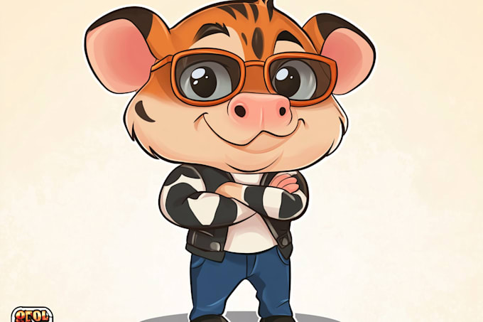 Design custom cartoon character, mascot by Nerriash | Fiverr