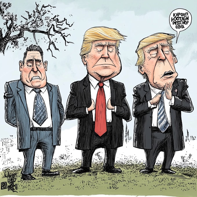 Draw political cartoon and comic strip by Cazimiravorste | Fiverr