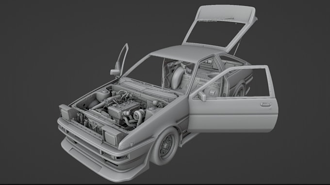 Fix 3d car stl, ztl and obj file for printing,zbrush sculpture,ttrpg ...