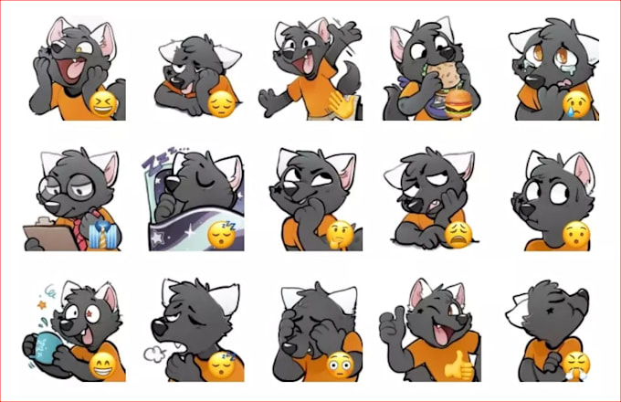 Draw telegram stickers furry telegram stickers character sticker crypto ...