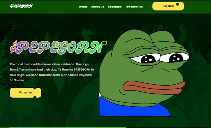 Build and deploy meme coin solana website , meme coin landing page by ...