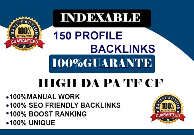 Create 150 indexable social media profile creation backlinks by ...