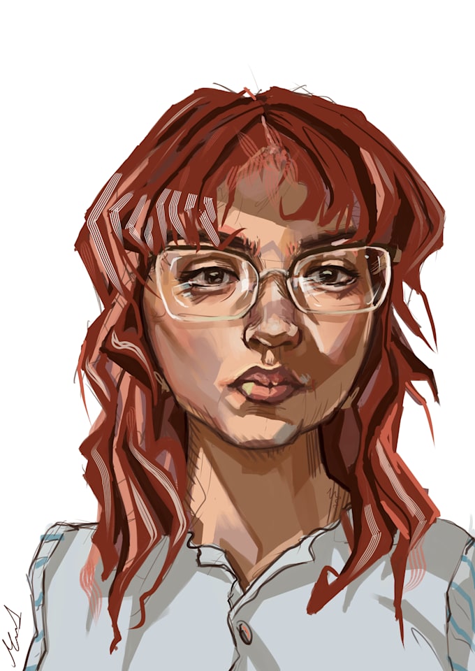 Draw semi realistic portraits by Melcrarts | Fiverr