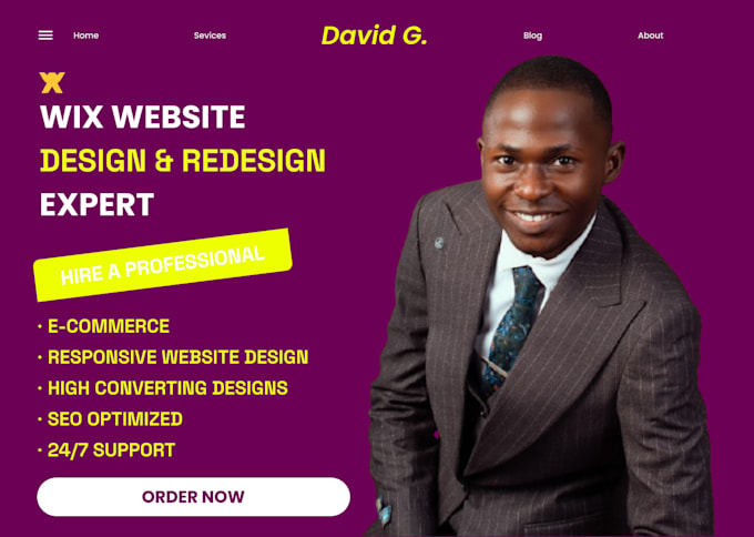 Wix website redesign wix website design wix website redesign wix website design by Davidic_techy ...