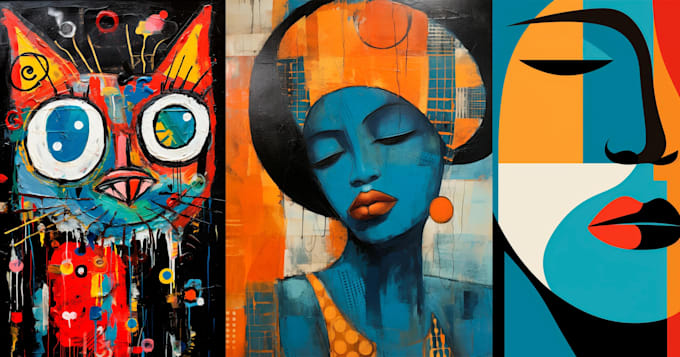 Create abstract, absurd, avantgarde art ai wall canvas print by ...