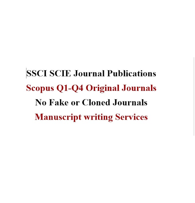 Publish your research paper in ssci journals by Noor_415 | Fiverr