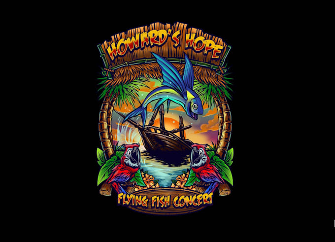 Design annual flying fish concert logo by Anastaci_beatty | Fiverr
