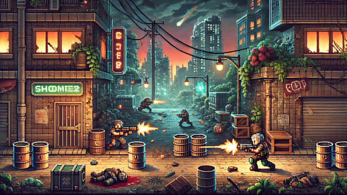 Do 2d pixel game, pixel game art, 2d retro game, 2d godot game by ...