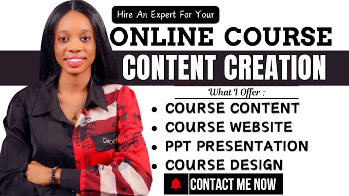 Create online course creation lesson plan and course content by Mary ...