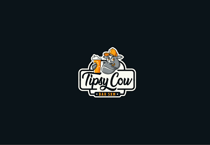 Design funny cow bar branding logo by Elisas_porer | Fiverr