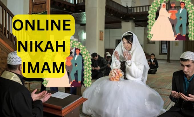 Be your online wedding officiant of islamic nikah, certified nikah imam ...