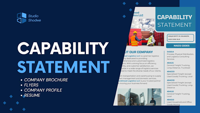 Design capability statement, company profile, brochure design, flyers ...