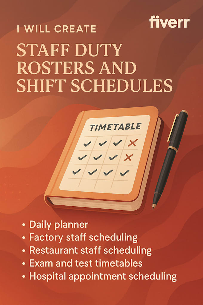 Create professional staff duty rosters and shift schedules in excel ...