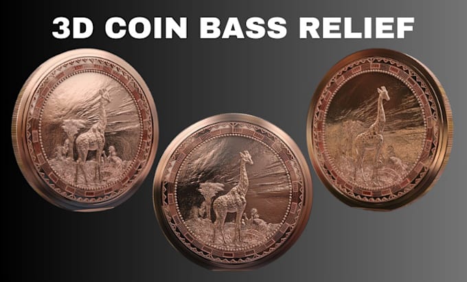 Sculpt 3d coin model 3d bass relief 3d medallion 3d coin logo for ...