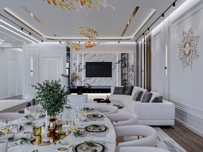 Interior design and corona render by Shokhjakhan_ | Fiverr