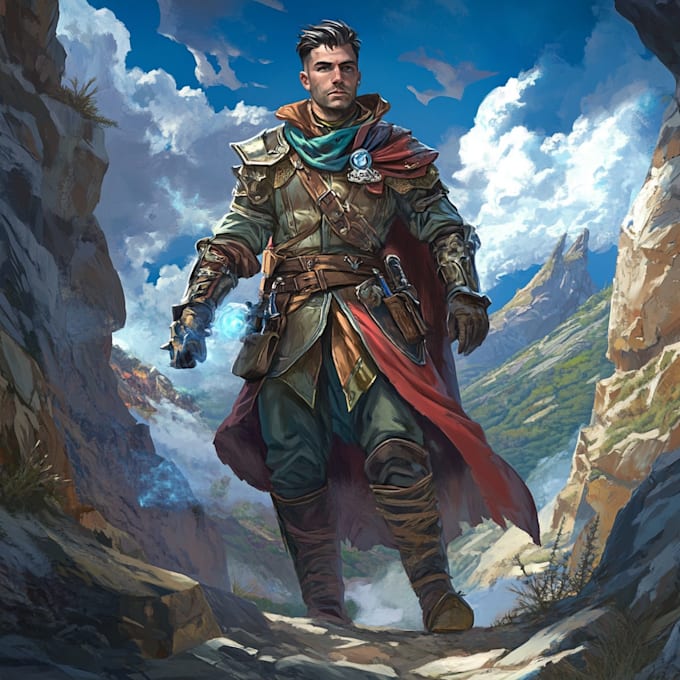 Design dnd character art and dnd character art by Ampochis | Fiverr