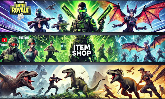 Creatively design a youtube banner and yt cover and logo by ...