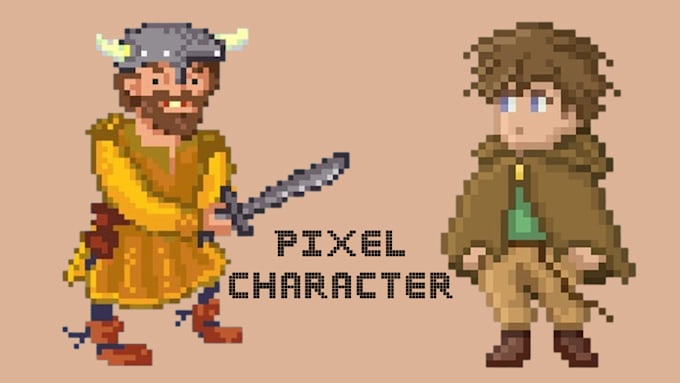 Create pixel game art character animation, pixel sprite sheet character ...
