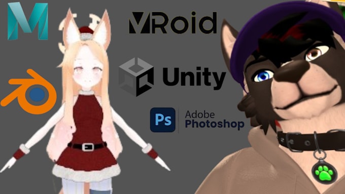 Create custom vrc avatar, 3d vtuber model, vrc rigging, furry vrc avatar,nsfw by Carson_soumare ...
