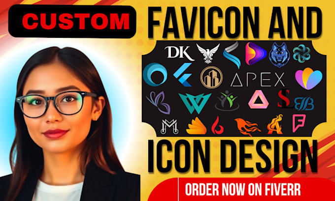 Design custom favicon in less than 12 hours by Mariya654 | Fiverr