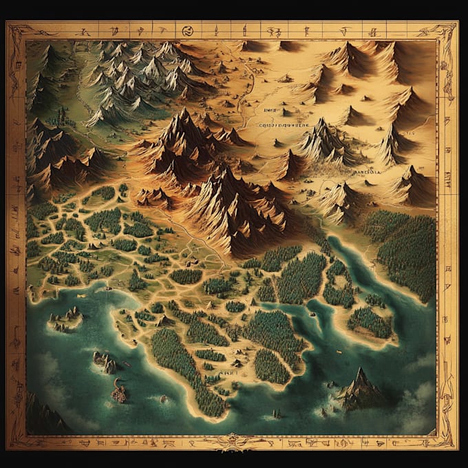 Made your fantasy map by Aidoboto | Fiverr