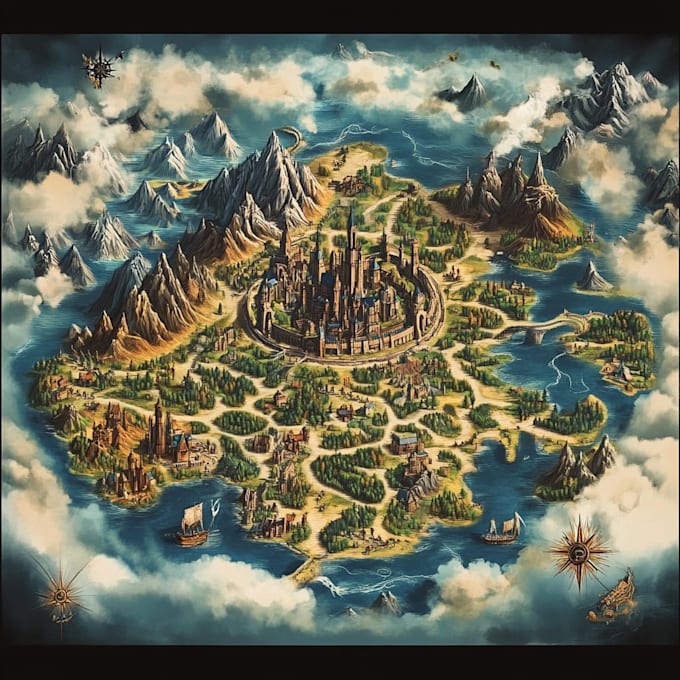 Design fantasy maps of world, region for you by Aidoboto | Fiverr