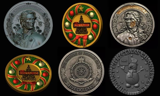 Design 3d coin model, 3d medallion, 3d cnc design, 3d bas relief ...