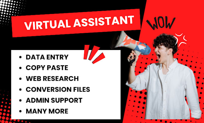 Do excel and word data entry, virtual assistant, file conversion ...