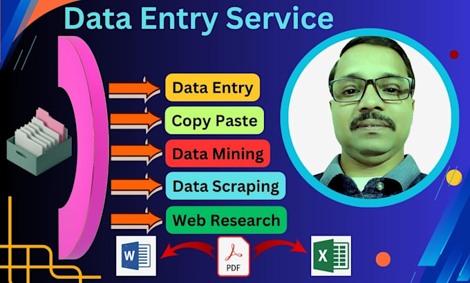 Do accurate and reliable data entry, copy paste, typing, web research ...