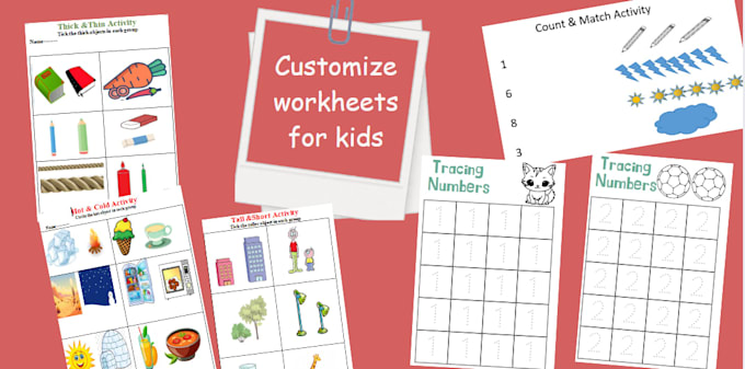 Design customized printable worksheets for preschool or any grade by ...