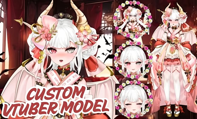 Design and rig pro vtuber live2d model for vtube studio prprlive quality model by Mahannytuber ...