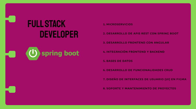 Desarrolladora junior spring boot y angular by Sireneagm | Fiverr