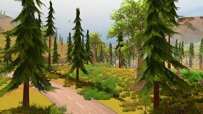 Create realistic 3d game environment in unity or blender, unity terrain ...