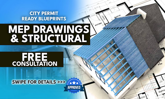 Draft city permit blueprints, mep, framing plans, foundation ...