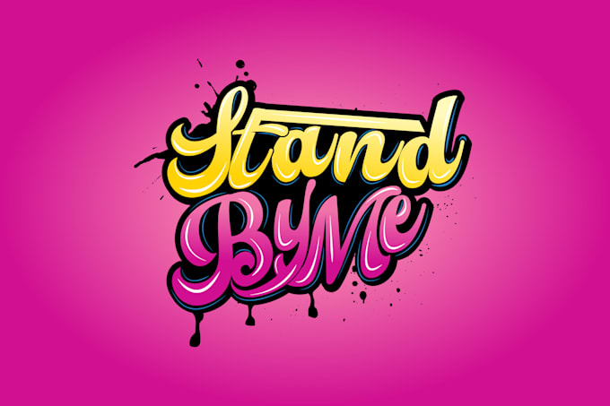 Design custom hand lettering typography graffiti font logo t shirt by ...