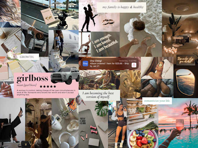Design vision board to reach your goals by Mirandanewport | Fiverr