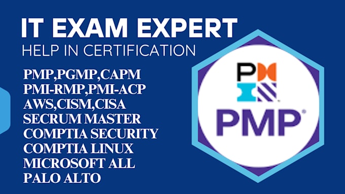 Assist in pmi, pmp, rmp, acp, capm, azure, aws, certs all by Arhum_645 ...