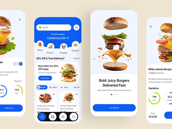 Build food delivery ordering app like uber eats, grocery app by Jamaltech1 | Fiverr