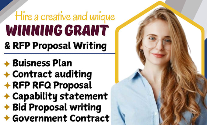 Win government contract write grant proposal bid proposal, rfp, rfq ...