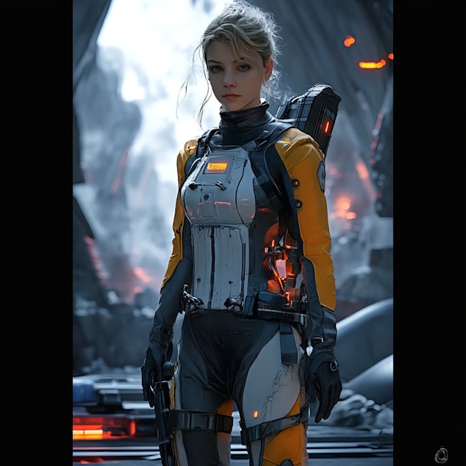 Draw sci fi characters by Elizabetillard | Fiverr