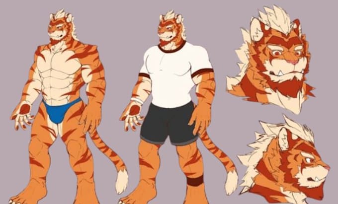 Draw your furry reference sheet,nsfw furry,furry art by Solomark_07 ...